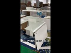 space saving acrylic kitchen cabinet with led lights and complete basin accessories