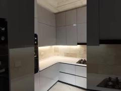 Modern Complete Kitchen Furniture Modular MDF Cabinets Backsplash Drawer Basket