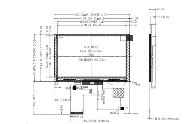 5-inch HDMI TFT LCD Display front view