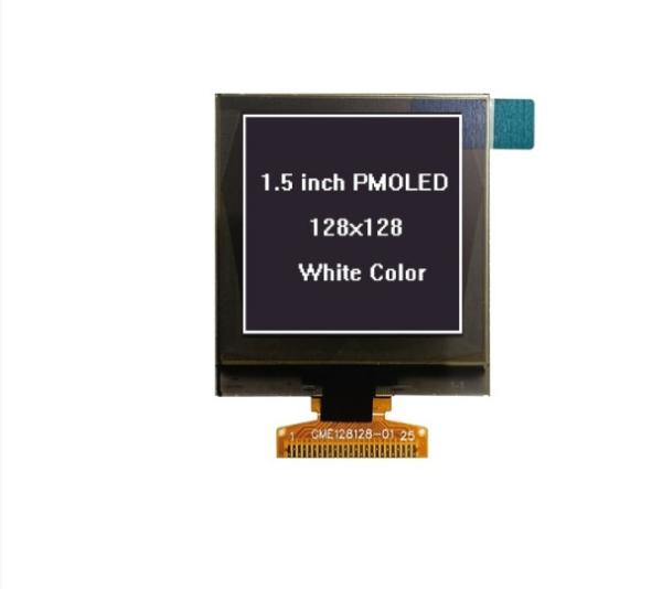 Quality 128x128 1.5'' Small Square White Mono OLED Display 25Pin SSD1107 Monochrome PMOLED for sale