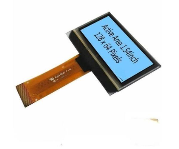 Quality 1.54'' 128x64 Pixels White Blue 24 Pin OLED Display I2C SPI Parallel Interface for sale