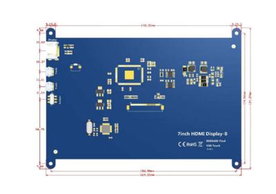 China Raspberry Pi4 HDMI 7-inch TFT LCD-scherm 800×480 pixels met capacitieve touchscreen Te koop