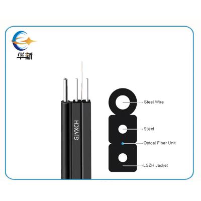 Cina 1 core 2 core 4 core G657A Gjyxch Fibra ottica Drop Cable FTTH Indoor Cable in vendita