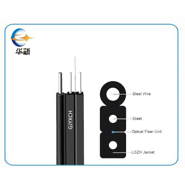 G657A FRP Acciaio Strength Member Ftth Drop Fiber Optic Cable Self Supporting Fiber Optic Cable