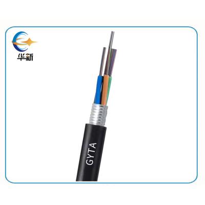China Stranded Loose Tube Light Outdoor Armored Fiber Optic Cable GYTA Optical Fiber Cable for sale