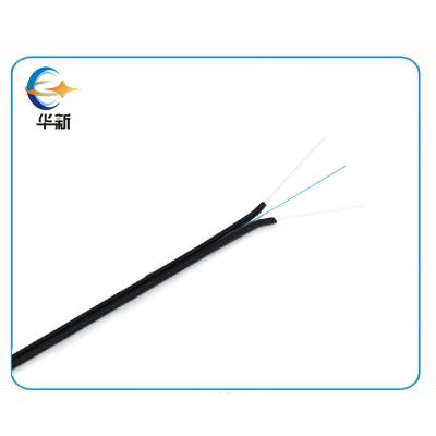 China 1 núcleo plano 2 FTTH cabo de fibra óptica Frp LSZH exterior G657A1 G657A2 2 núcleo de fibra de queda de cabo for sale