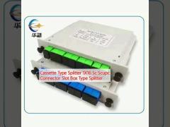 Cassette Type Splitter 1X16 Sc Scupc Connector Slot Box Type SM G657A Or Customized