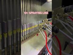 The Uv assembly line sprays the ignition machine shell in gold color