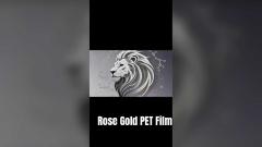 PET film coated with rose gold color
