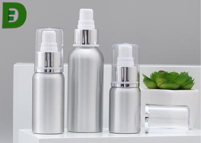 China New 28/410 Metal bottle 30ml 250ml water Body Pump Shampoo Natural color of aluminum Cosmetic lotion bottle custom for sale