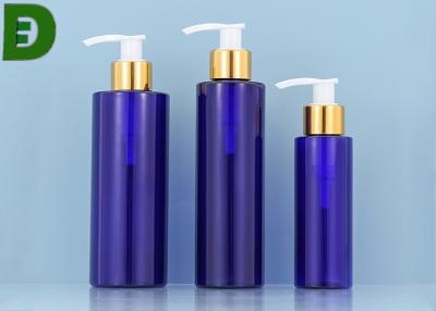 China New Plastic bottle 100ml 200ml 250ml water Body lotion gel Pump blue Cosmetic bottle alcohol custom for sale