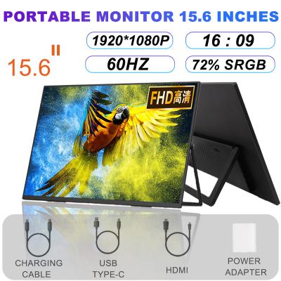 China OEM Portable Lcd Monitor 15.6" FHD 1920x1080 Portable Display For Laptop for sale