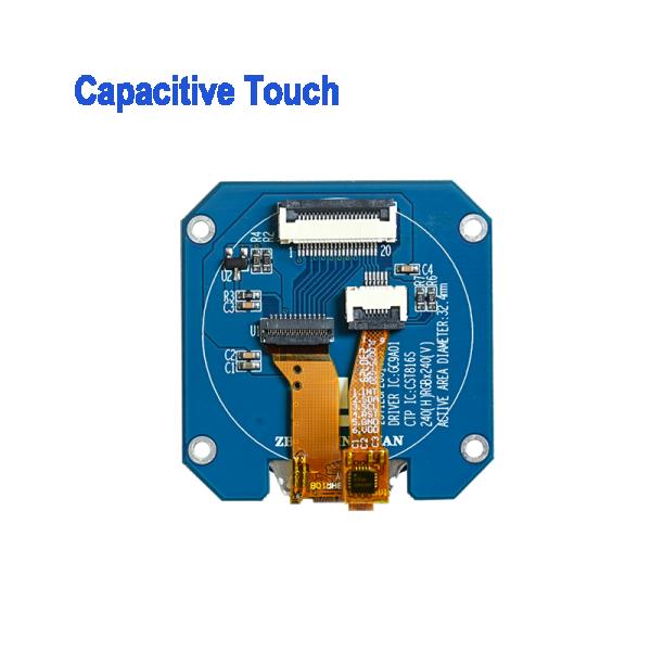 Quality 1.28-inch TFT LCD display, IPS screen, circular display, capacitive touch screen for sale