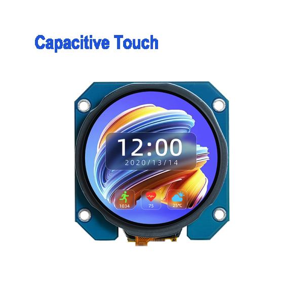 Quality 1.28-inch TFT LCD display, IPS screen, circular display, capacitive touch screen for sale