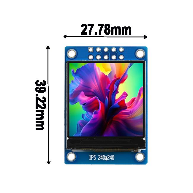 1.3-inch IPS TFT LCD display screen size specifications