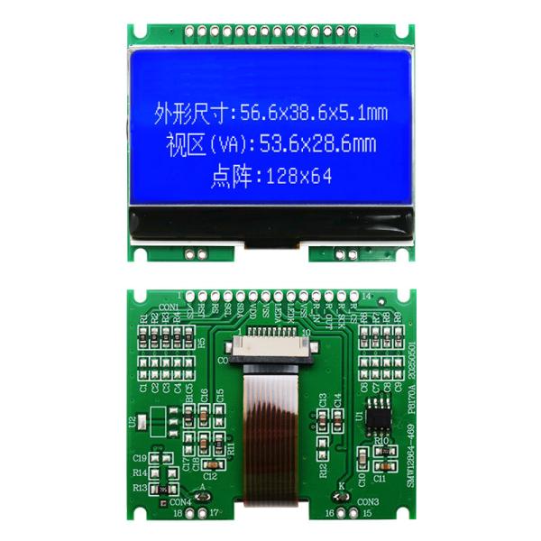 Quality 2.4 Inch 128x64 LCD Display with ST7557 Driver, SPI Interface – Choose Bare for sale