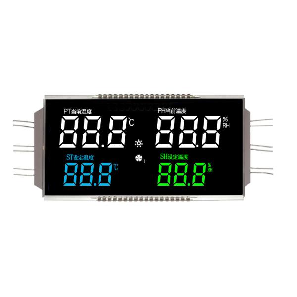 Quality VA Segmented LCD Display with Black Mask for Smart Temperature Control – Custom Size Available for sale