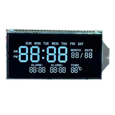 China BTN Black‑Film VA Segment LCD Screen Black Background White Digit for Bluetooth Speaker Clock,segment lcd display,segment lcd for sale