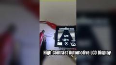 A Closer Look: VA Black Mask LCD Display, White on Black, for Automotive / In-Vehicle Use