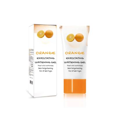 China OEM ODM natural pure organic orange exfoliating whitening gel, containing vitamin C and hyaluronic acid, can deeply clean and remove blackheads for sale
