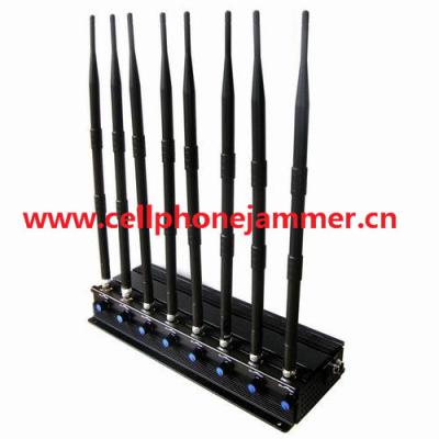 China 8 Bands Adjustable Powerful Multi-functional 3G 4G Phone Blocker & GPS WiFi ( 4G LTE + 4G Wimax) for sale
