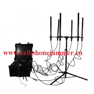 China 160W 4-8bands High Power Drone Jammer Jammer up to 1000m for sale