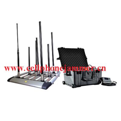 China 350W 4-8bands High Power Drone Jammer Jammer up to 2000m for sale
