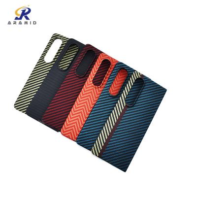 China Aramid-Kohlenstoff-Faser-Kevlar-Handy-Fall für Samsungs-Falte 4 zu verkaufen