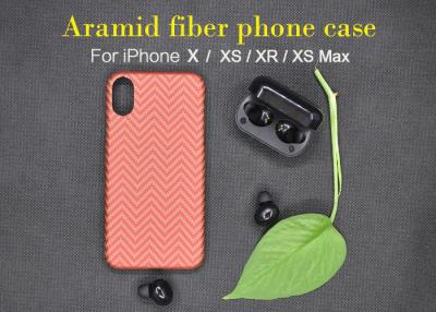 China Orange Color Real Aramid Fiber Phone Case For iPhone X , Protective Case for sale