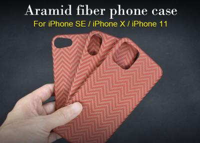 접촉 주황색 아이폰 SE Aramid 섬유 전화 상자를 반반하게 하십시오