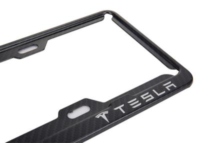 China Rust Resistant Tesla Carbon Fiber License Plate Frame for sale