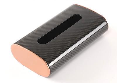 China corrosion resistant 3K Glossy Carbon Fiber Tissue Paper Box for sale