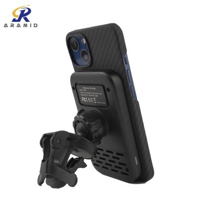 Cina Cassa magnetica del telefono della fibra di Aramid dell'iPhone 13 dell'OEM con Ring Design di plastica in vendita