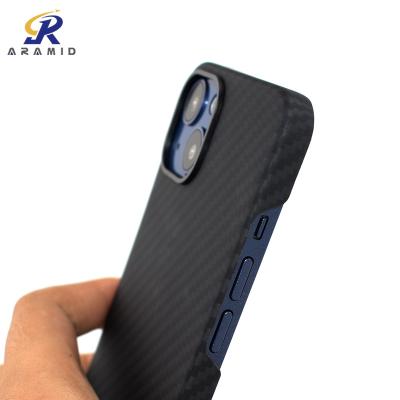 Cina Cassa magnetica del telefono della fibra di Aramid dell'iPhone 13 dell'OEM con Ring Design di plastica in vendita