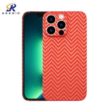 중국 전체 커버 디자인의 페이딩 오렌지 아라미드 섬유 iPhone 케이스 없음 판매용