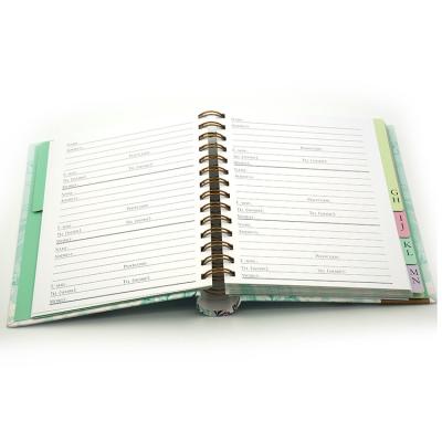 Cina Servizio di stampa nascosto del libro di rilegatura a spirale della copertina dura con Tab Dividers 176*190mm in vendita