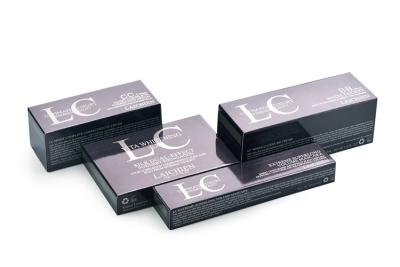 Cina Scatole d'imballaggio cosmetiche Tuck Top Boxes Matt Lamination nero di Skincare in vendita