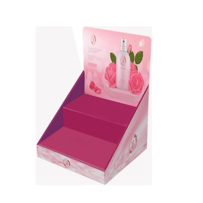 China Satin Coating Display Carton Boxes , Custom Cardboard Countertop Displays Linen Lamination for sale