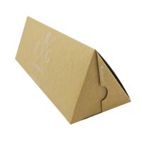 China Customized Triangle Natural Kraft Package Box For Documents for sale