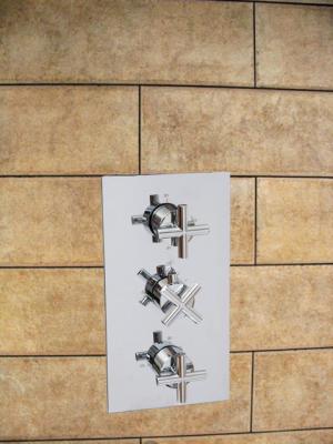 China 3 Way Thermostatic Shower Mixer Valve With 1/4 Turn Ceramic Cartridge for sale