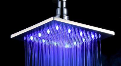 China LED Contemporary Rain Shower Head / Ceiling Mount Rainfall Shower Head for sale