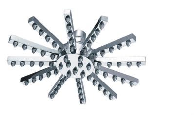China Sunflower Rainfall Shower Heads / 10 Inch Overhead Rain Spa Shower Head for sale