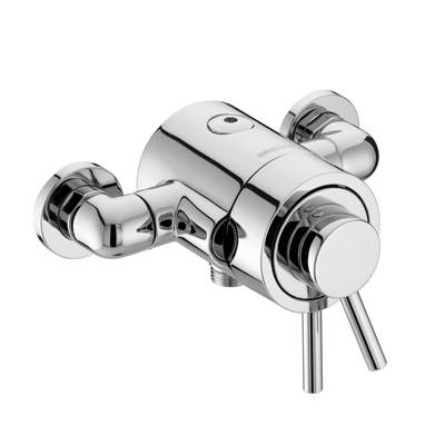 China 1 Way Round Lever Exposed Thermostatic Shower Mixer Valve For Hotels for sale