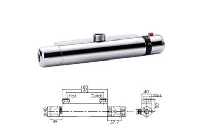 China Round Thermostatic Shower Mixer Valve , Thermostatic Bar Shower Mixer Taps for sale