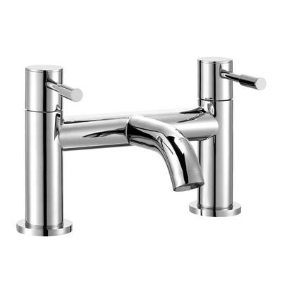 China round handle Deck Mounted Thermostatic Bath Shower Mixer For Bathroom for sale