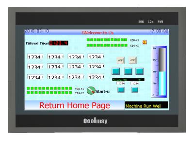 QM3G-100FH-24MR-485P 10 pollici HMI PLC tutto in uno 30DI 30DO Modbus RTU Protocollo Programmabile Logic Controller