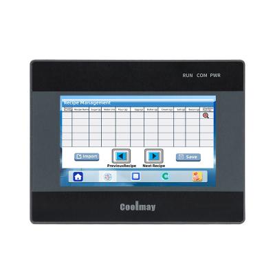 China Coolmay 4.3 inch HMI Touch Screen with Modbus TCP and Dual-core 1GHz for Automation Control System for sale