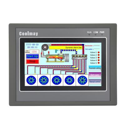 China 4.3 Inch HMI PLC All In One 2AO 12DO Relay HMI Control Panel for sale