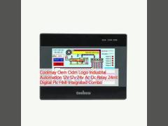 Coolmay Oem Odm Logo Automatização Industrial 12v 12v 24v Ac Dc Relay 24mt Digital Plc HMI Combo Integrado