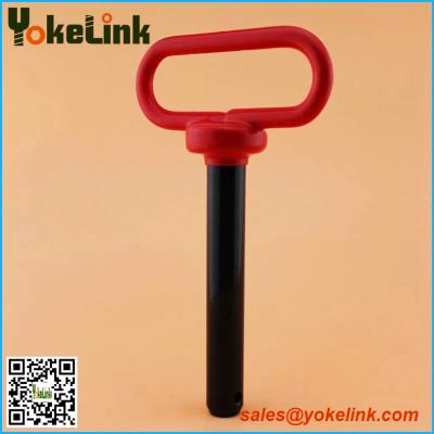 China Hitch pins red handle head with cotter pin grade 5 forged alloy steel for sale